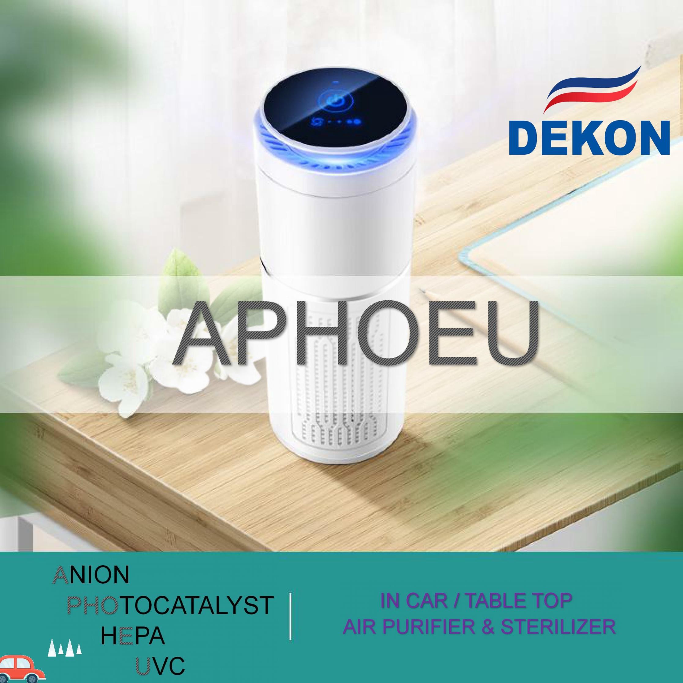 CAR air purifier and sterilizer with UVC led lamp + photocatalyst ...