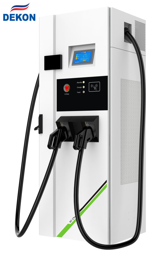 CE Certified European standard 60kw Double gun CCS2+CCS2 Fast DC Charger for electric vehicle ...
